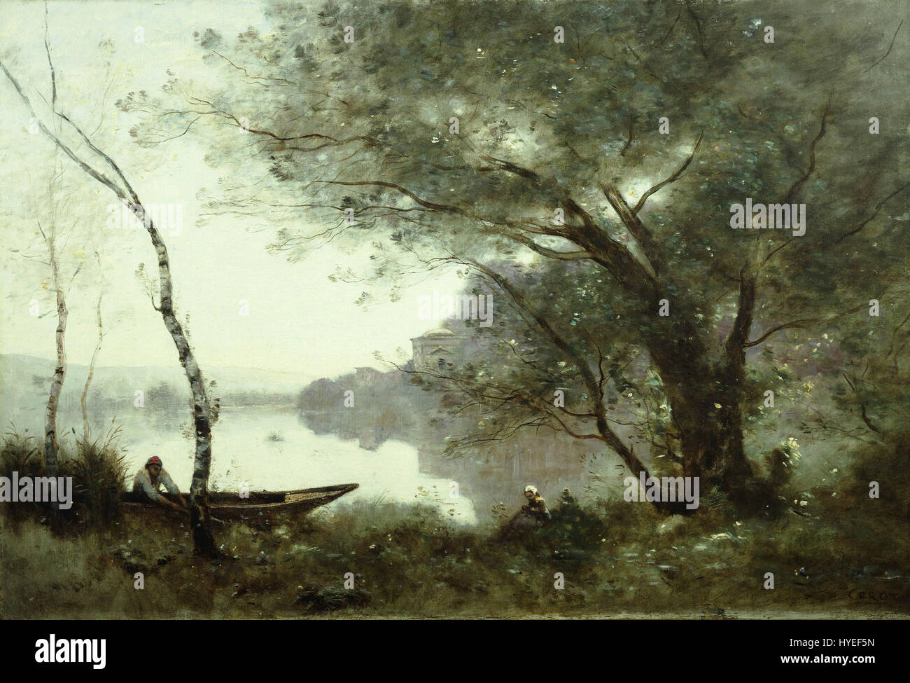 Jean Baptiste Camille Corot’s 'Le batelier de Mortefontaine' is an ...