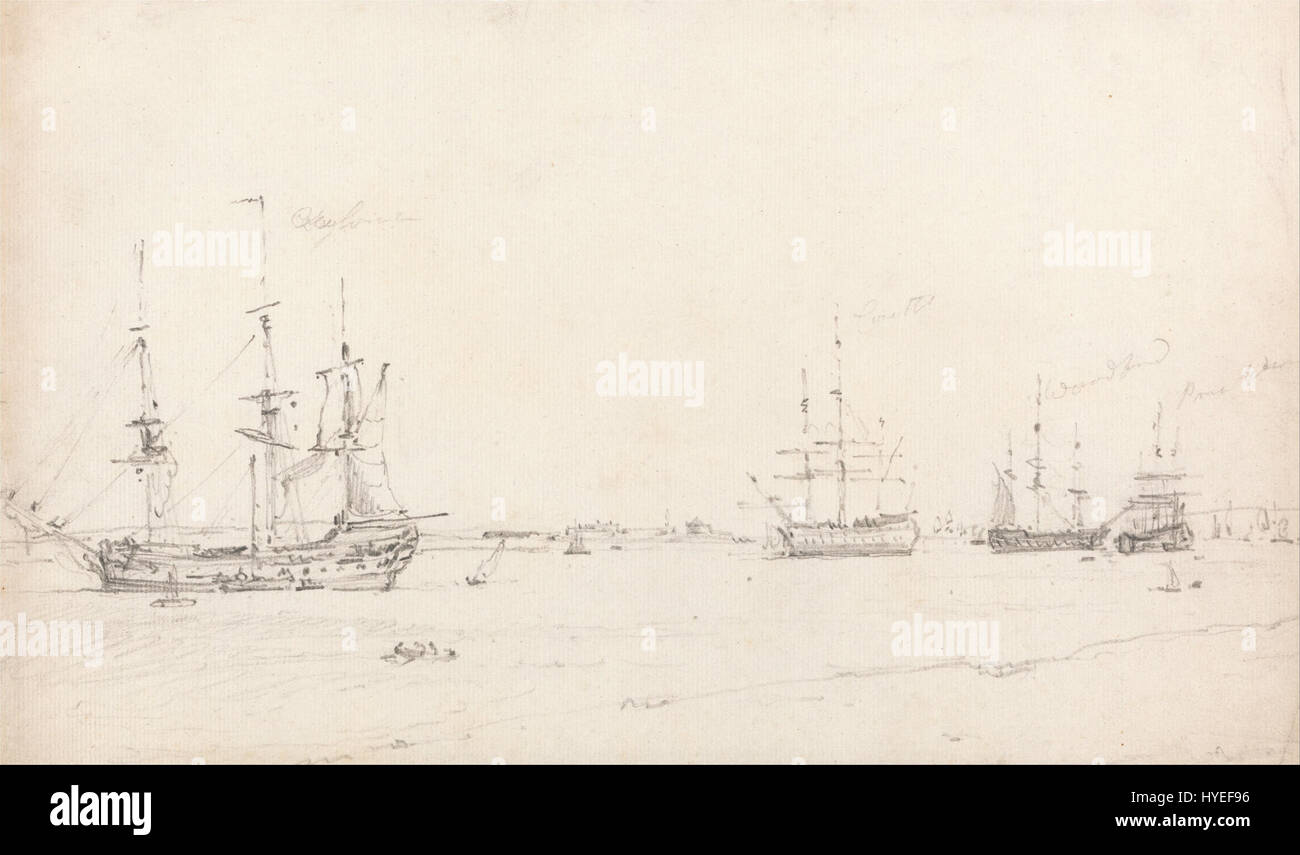 John Constable’s 'Four East Indiamen at Anchor' showcases a maritime ...