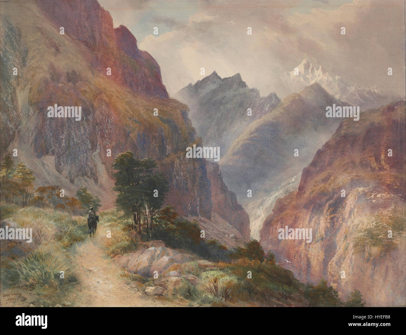 'In the Southern Alps' by John Gully is a landscape painting capturing ...