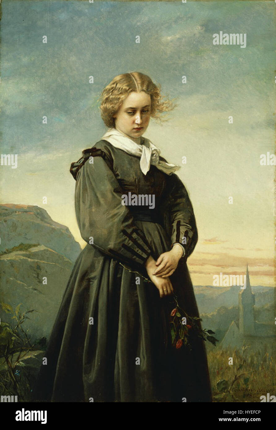 Constant Mayer's 'Love's Melancholy' from 1866 explores themes of ...