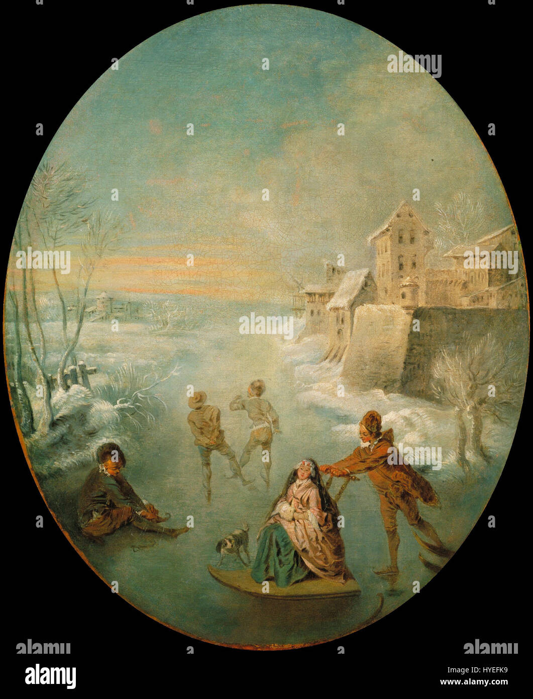 'Winter' by Jean Baptiste Pater is a Rococo painting depicting the ...