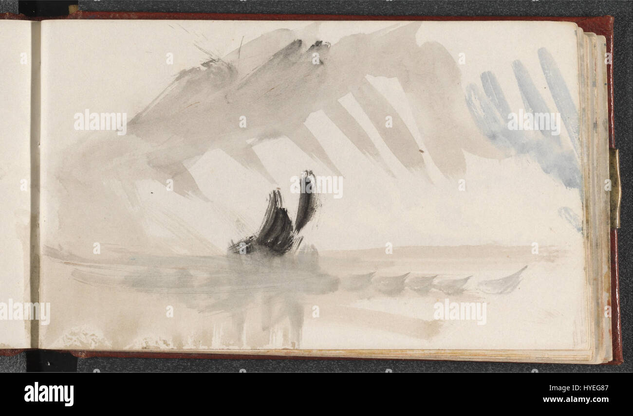 Joseph Mallord William Turner’s *The Channel Sketchbook* features a series of maritime scenes ...