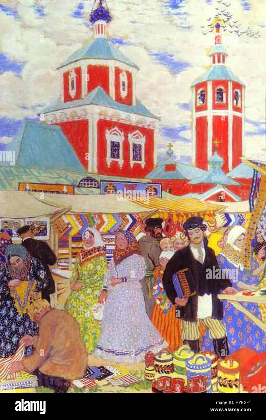 Kustodiyev’s *Fair* captures the lively atmosphere of a traditional ...