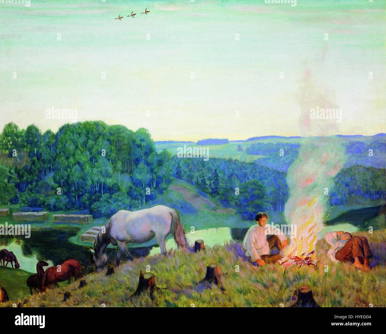 Kustodiev Koster is a painting by Russian artist Boris Kustodiev, known ...