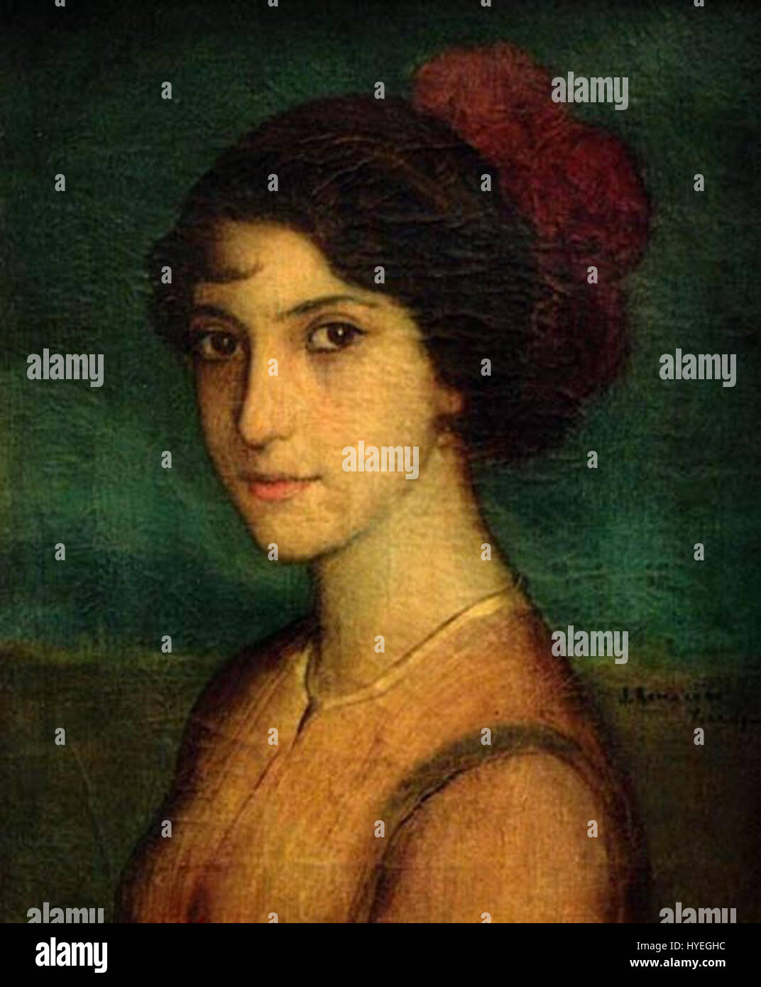 'La Argentinita' is a portrait by Spanish artist Julio Romero de Torres ...