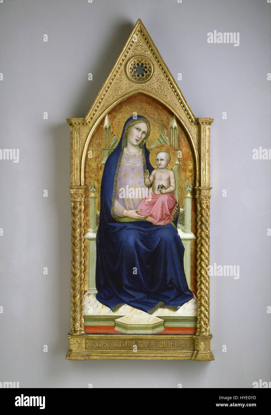 Lorenzo Monaco's 'Madonna Enthroned' is part of a ten-panel altarpiece ...