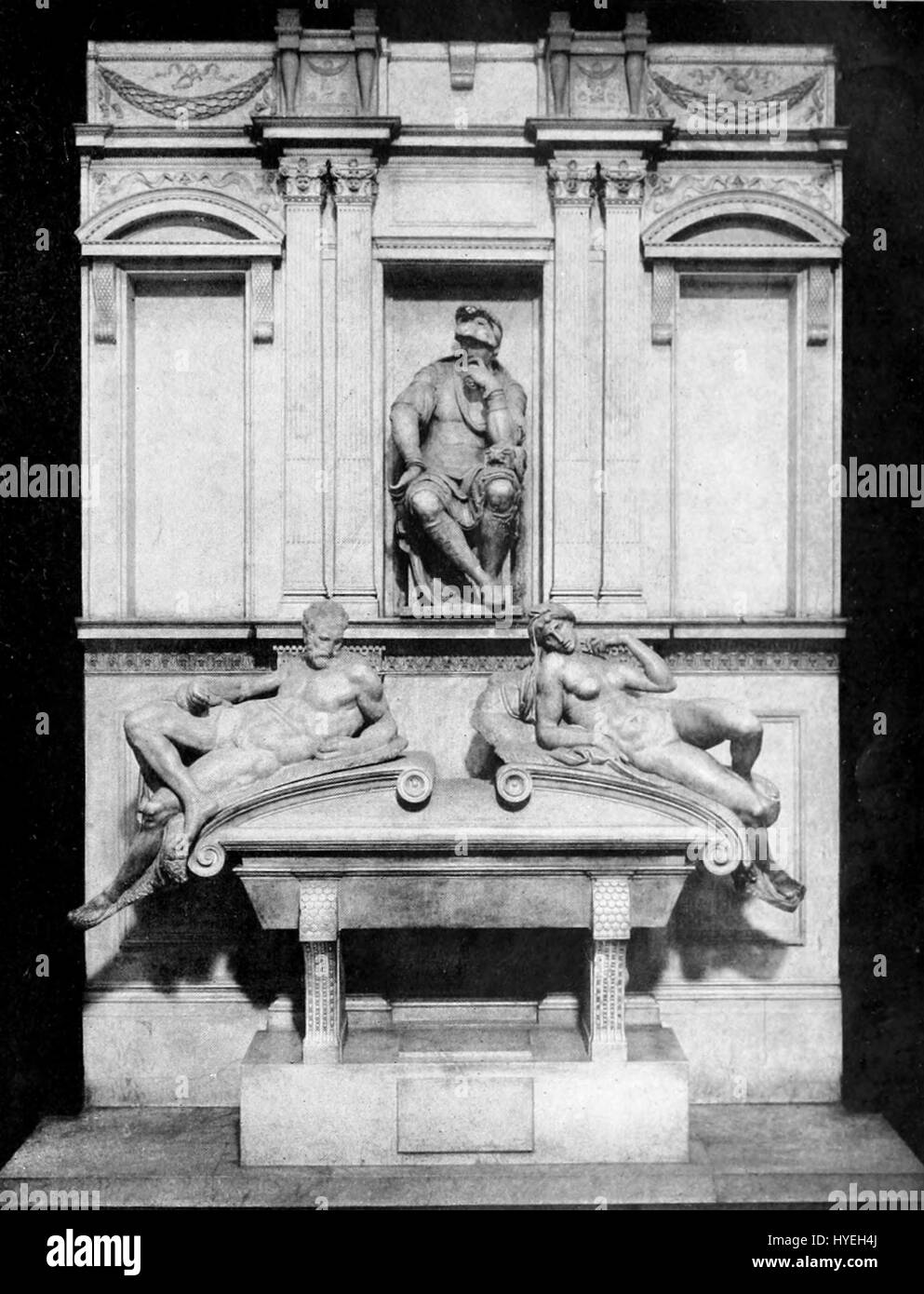 Life of Michael Angelo, 1912 Monument of Lorenzo de Medici Stock Photo ...