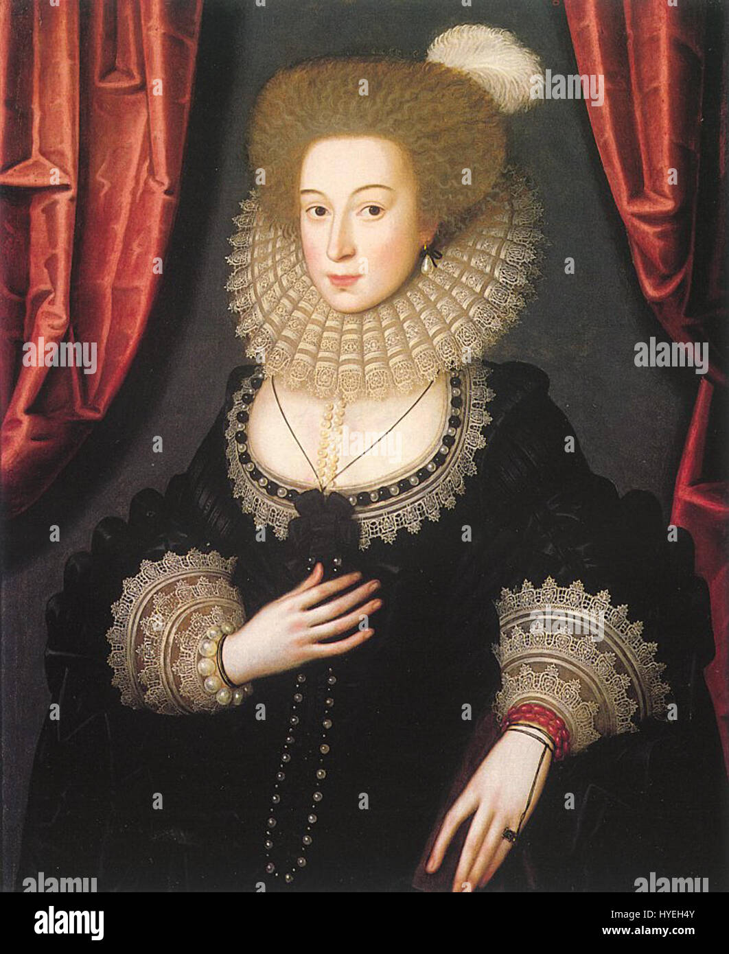 A portrait of Mary Radclyffe, painted by Wm Larkin, showcasing the ...
