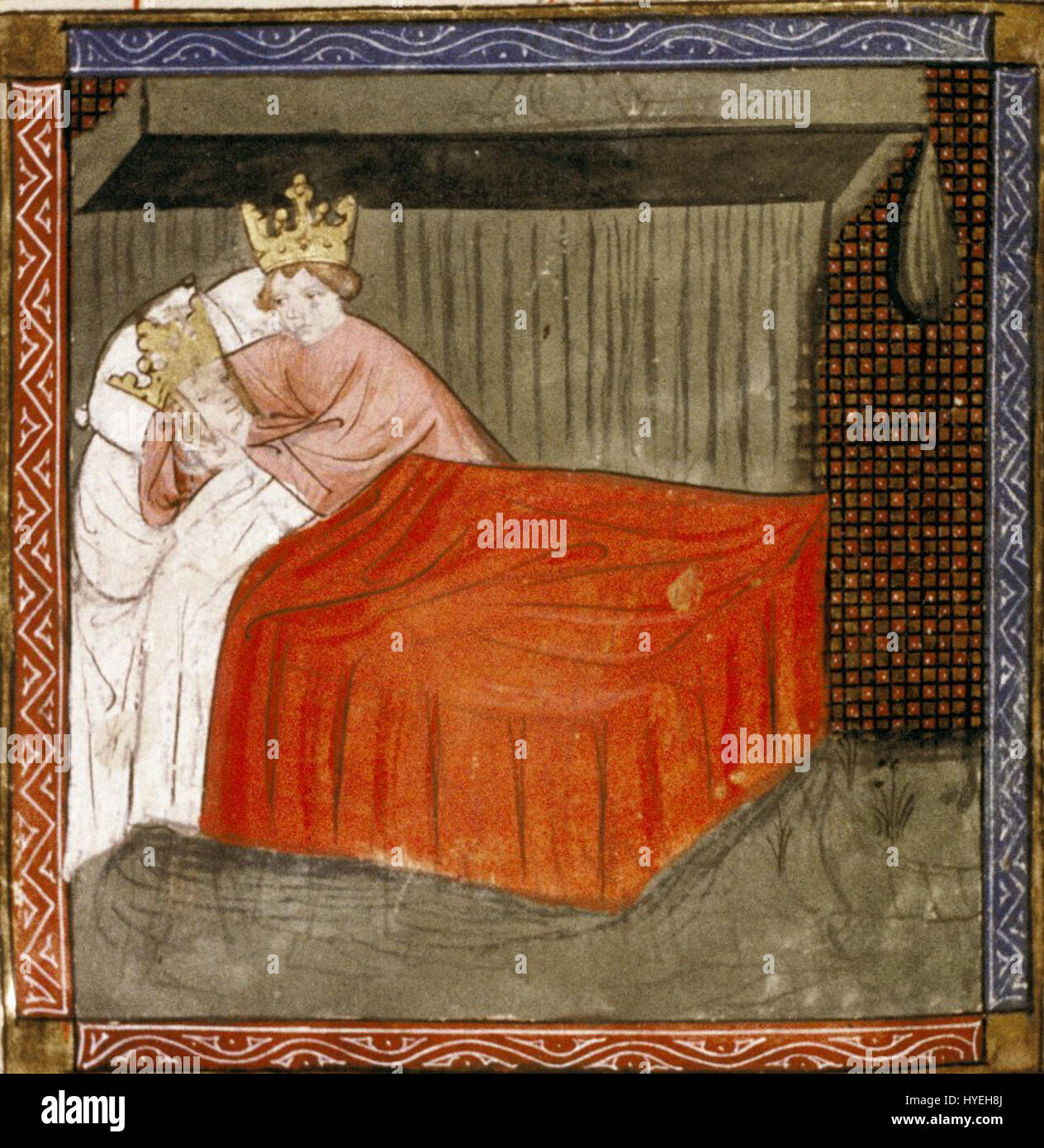'MS. Douce 217' illustrates the historical event of Chilperic I, a ...
