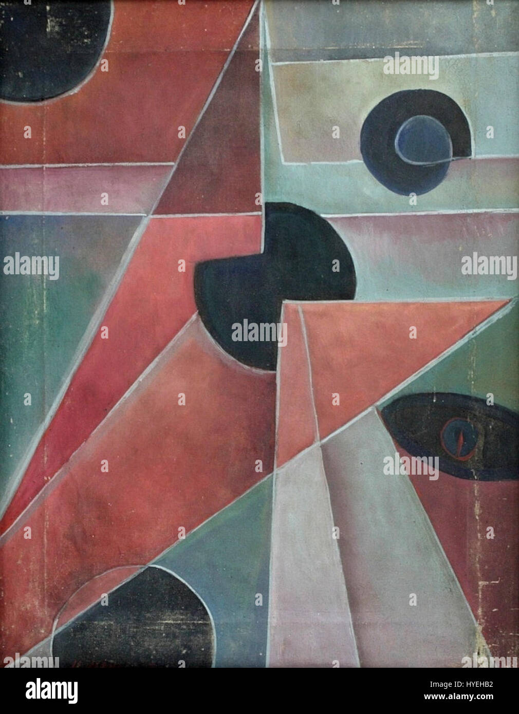 Mikhail Menkov Abstrakte Komposition in Rot und Blau 1916 Stock Photo ...