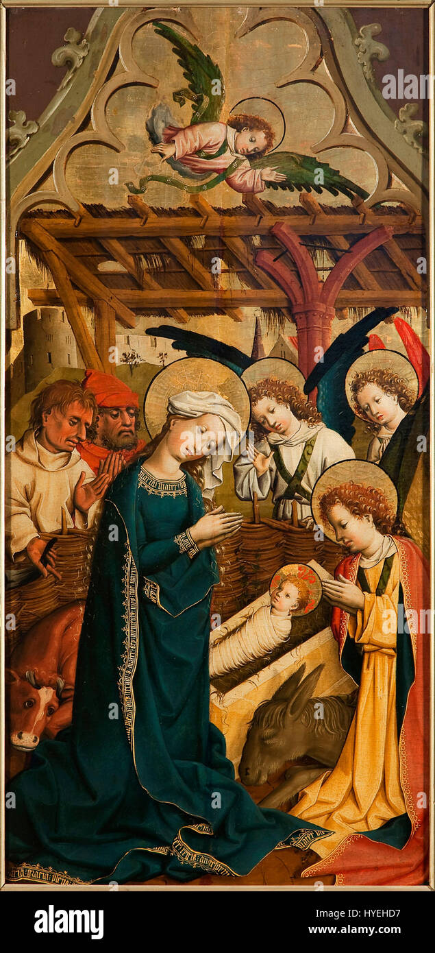 The Nativity scene by the Master of Lichtenstein Castle depicts the ...