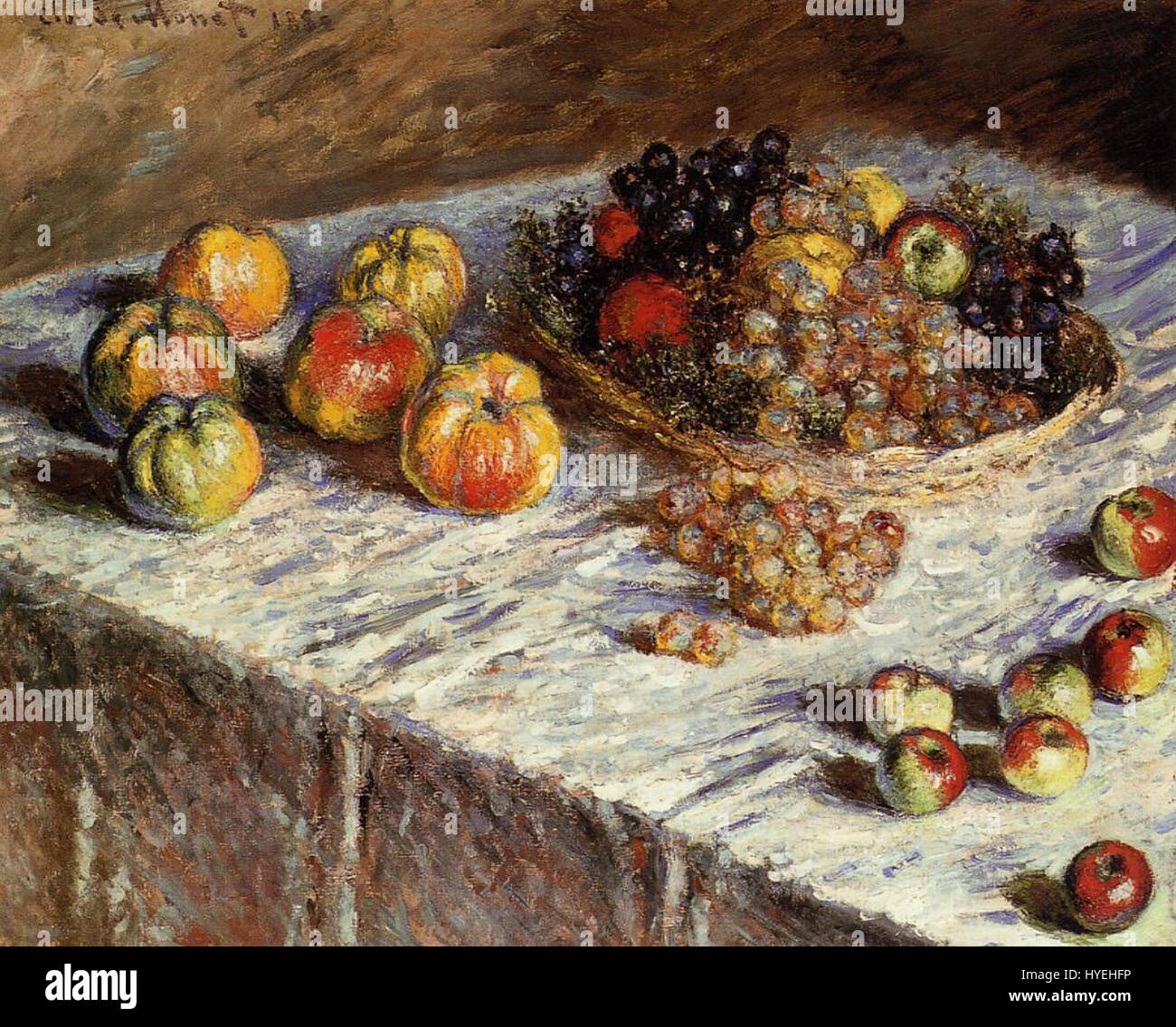 Claude Monet’s 'Still Life with Apples and Grapes' (1880) reflects his ...