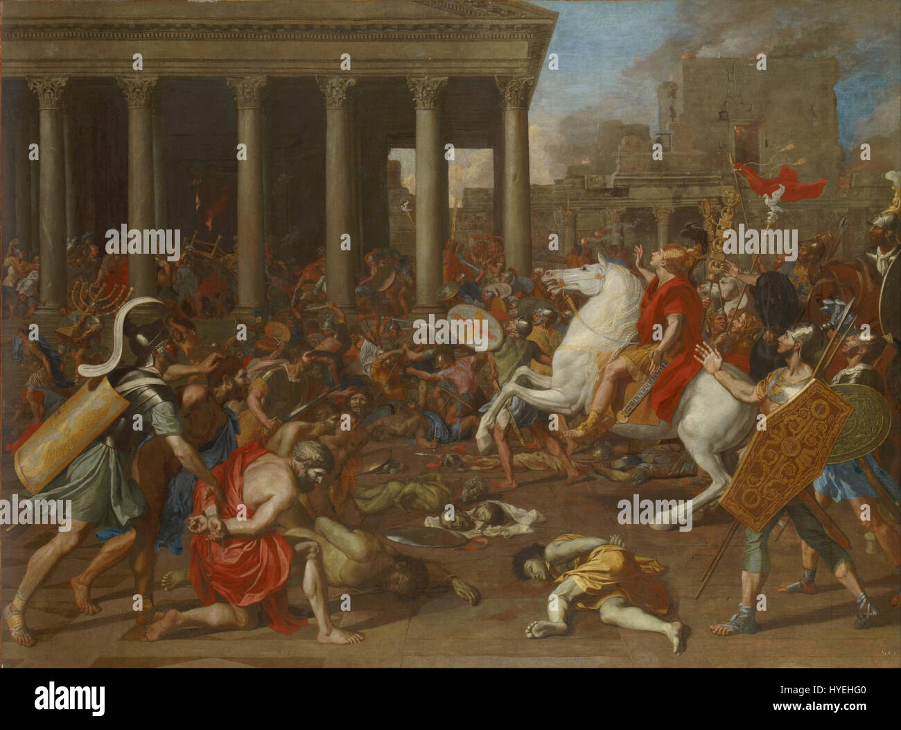 Nicolas Poussin's painting 'The Conquest of Jerusalem by Emperor Titus ...