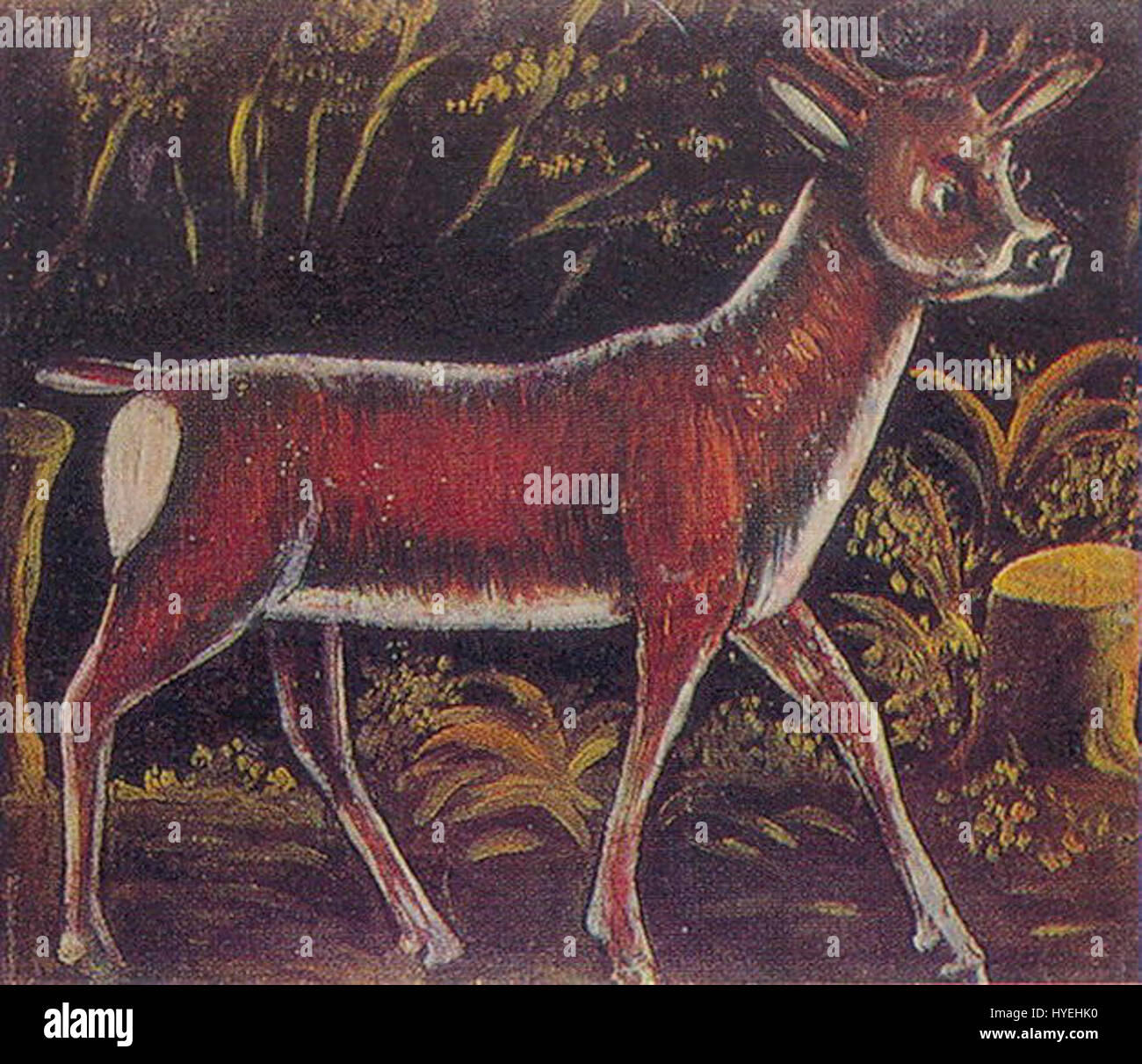 Niko Pirosmani, a Georgian artist, created 'Fawn,' a painting depicting ...