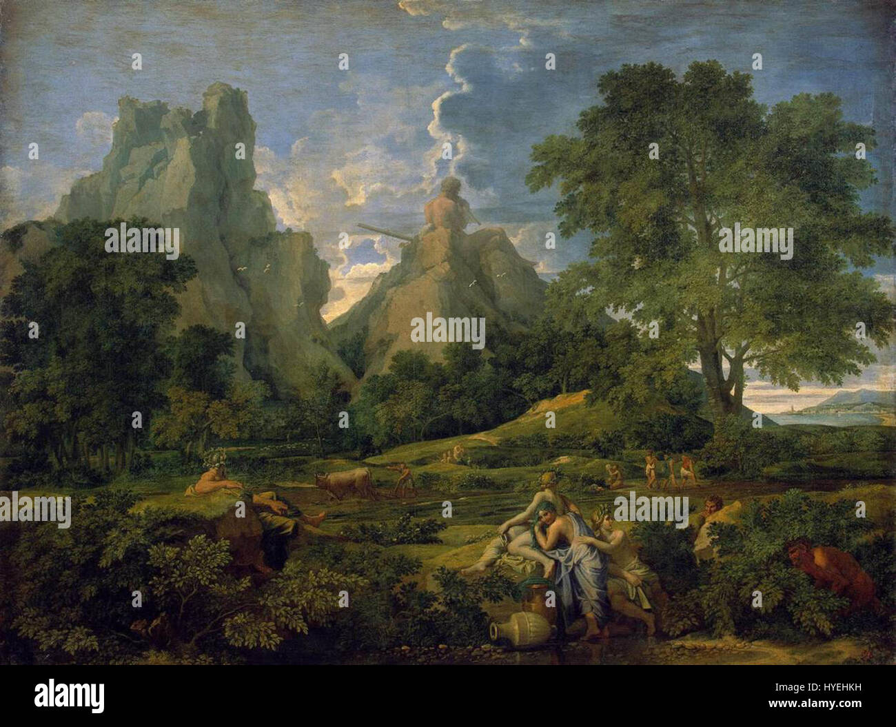 'Landscape with Polyphemus' by Nicolas Poussin depicts a scene from ...