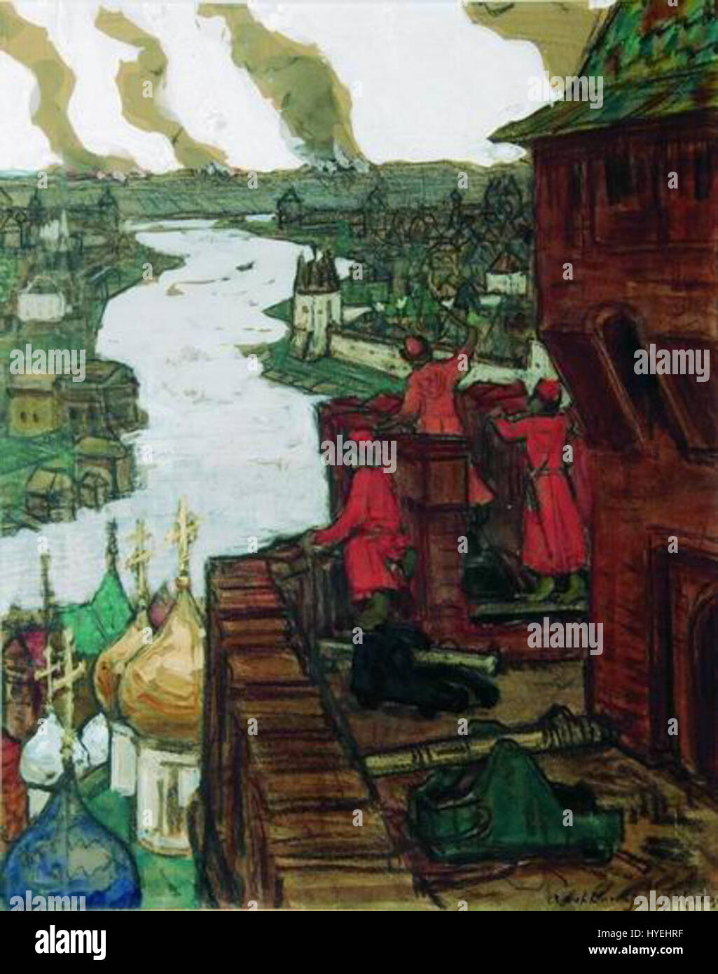 *Tatary Idut* by Viktor Vasnetsov is a 19th-century painting depicting ...