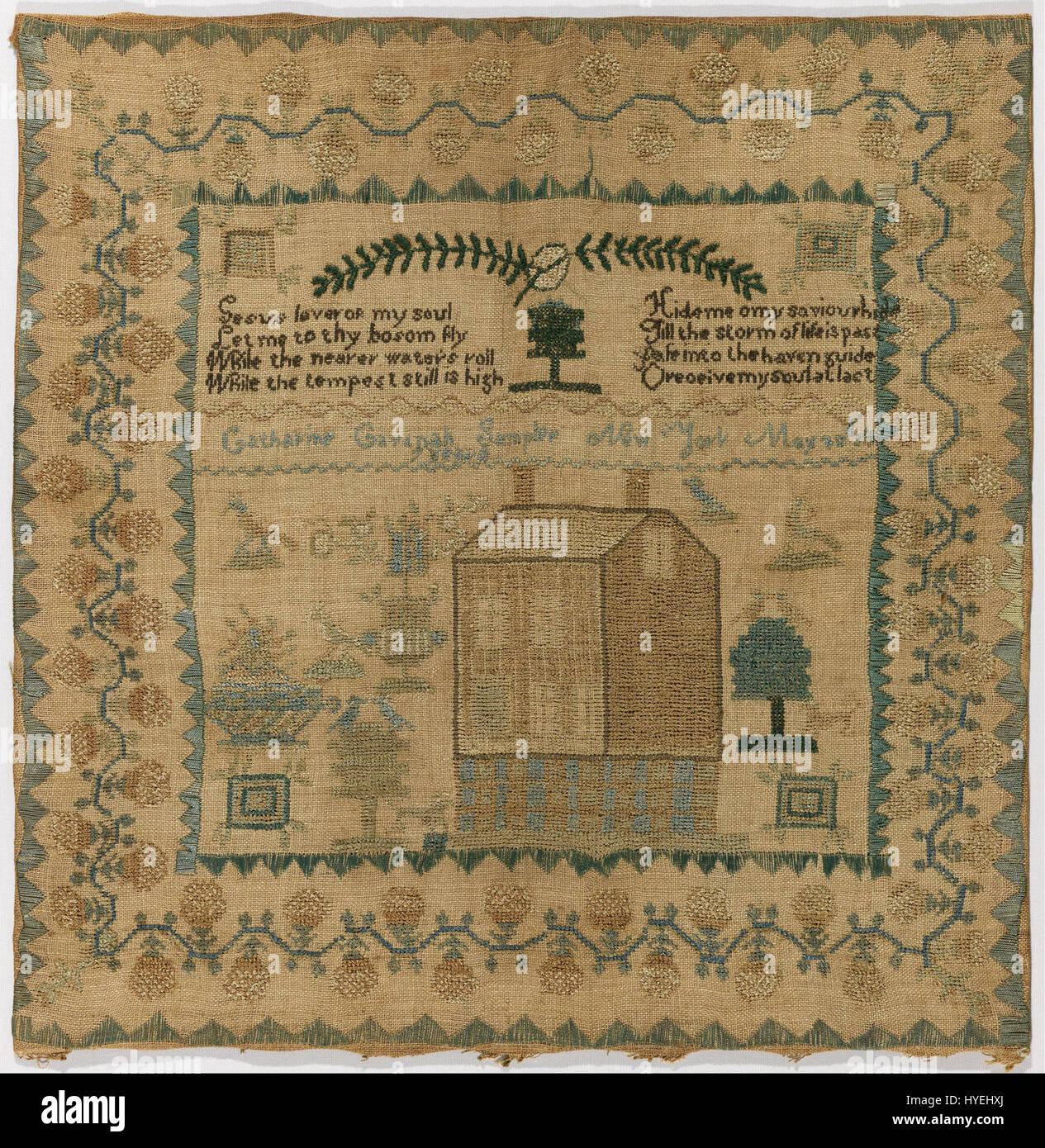Catherine Cavanagh's sampler is an intricate example of 19th-century ...
