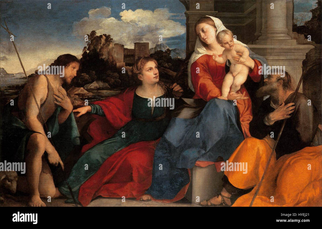 Palma il Vecchio’s 'Sacred Conversation' presents a religious scene ...