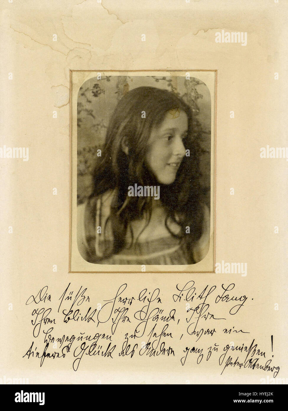 This portrait photograph of Peter Altenberg, taken by Lilith Lang ...