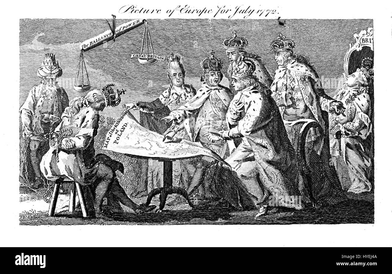 Picture of Europe for July 1772 Stock Photo - Alamy