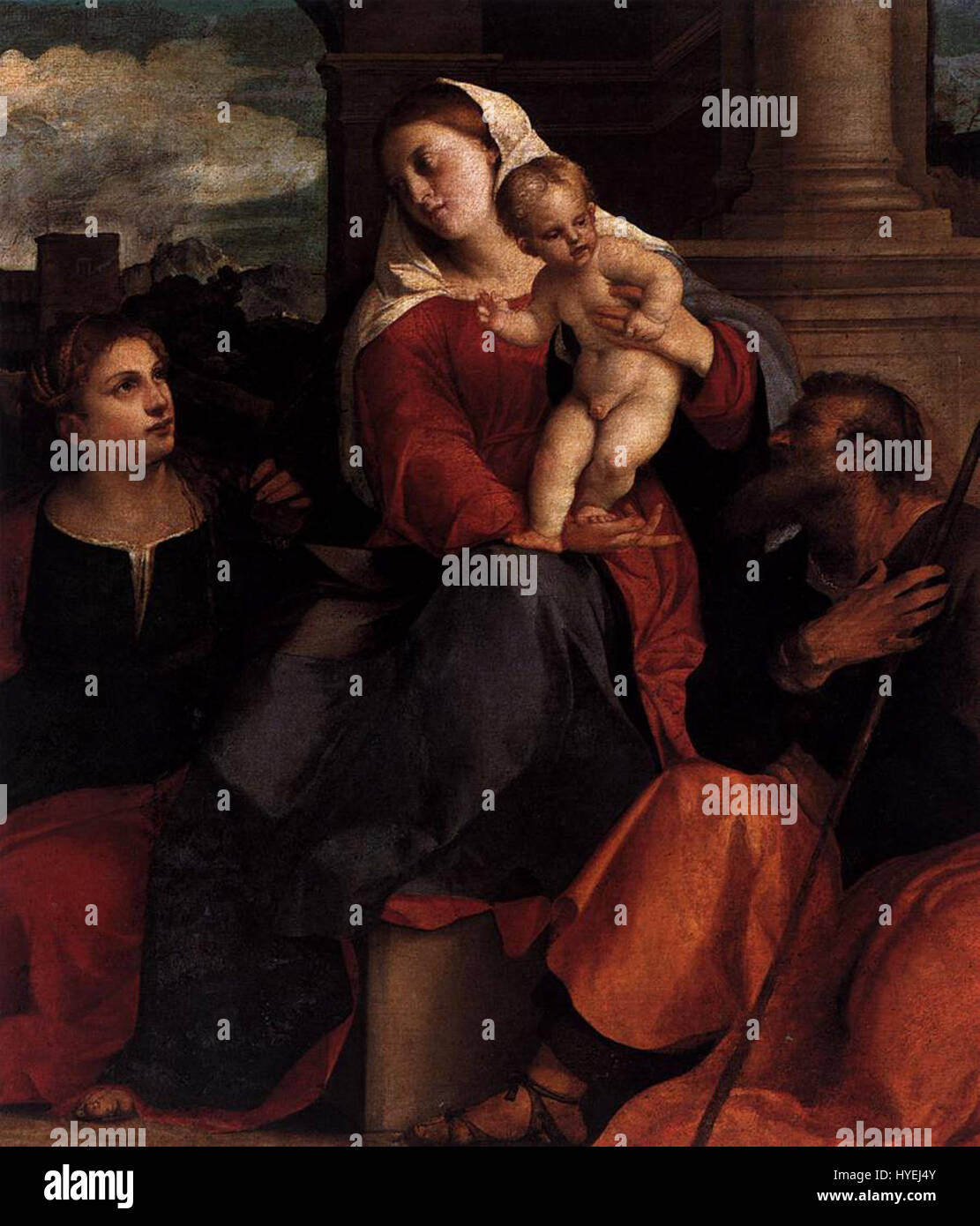 Palma il Vecchio's 'Sacred Conversation' is a Renaissance painting ...