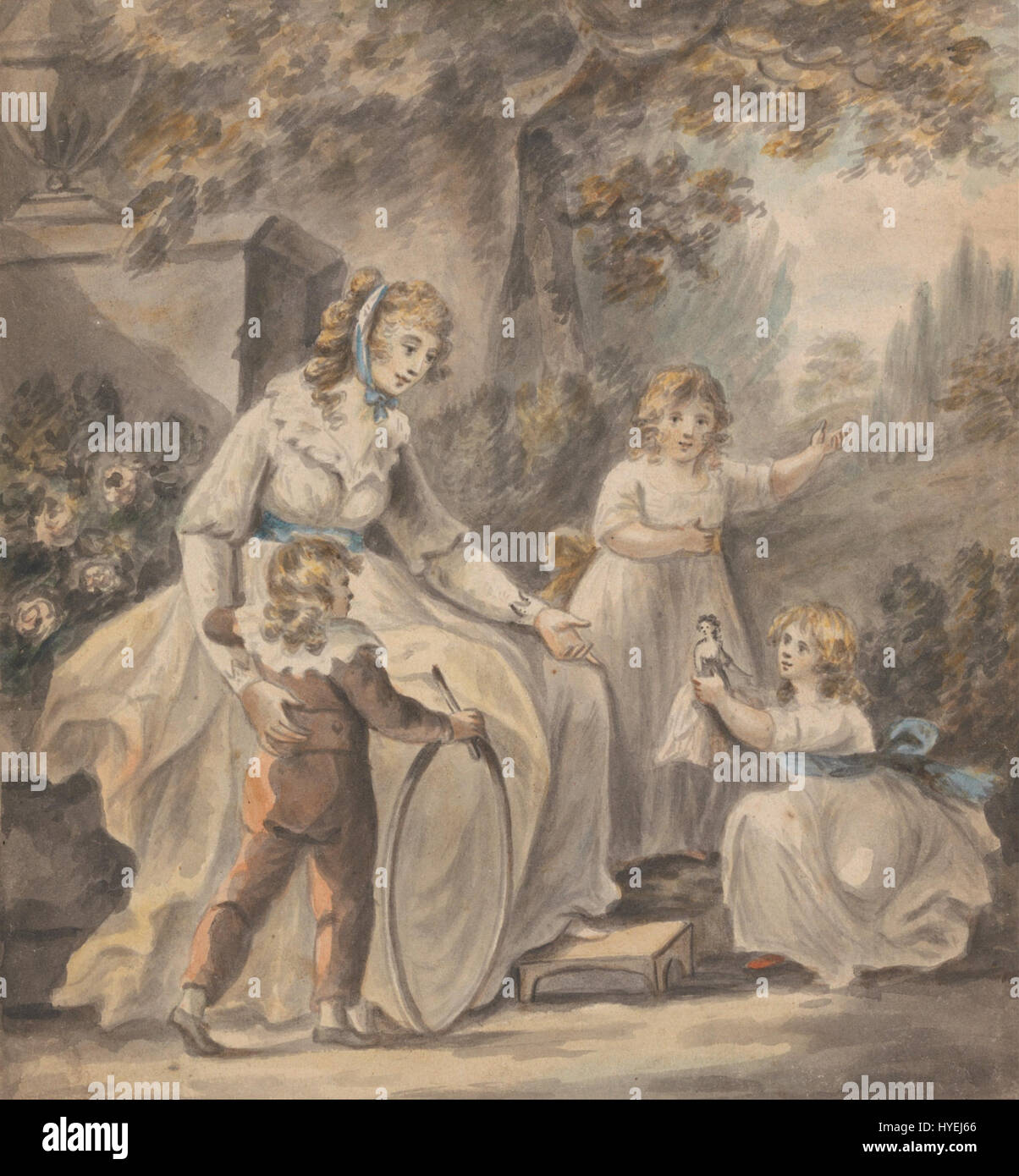 Paul Sandby A Nurse with Three Children Google Art Project Stock Photo ...