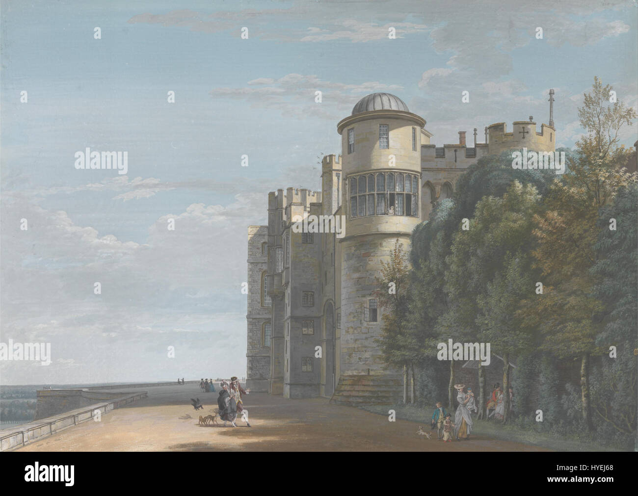 Paul Sandby The North Terrace, Looking East Google Art Project Stock ...