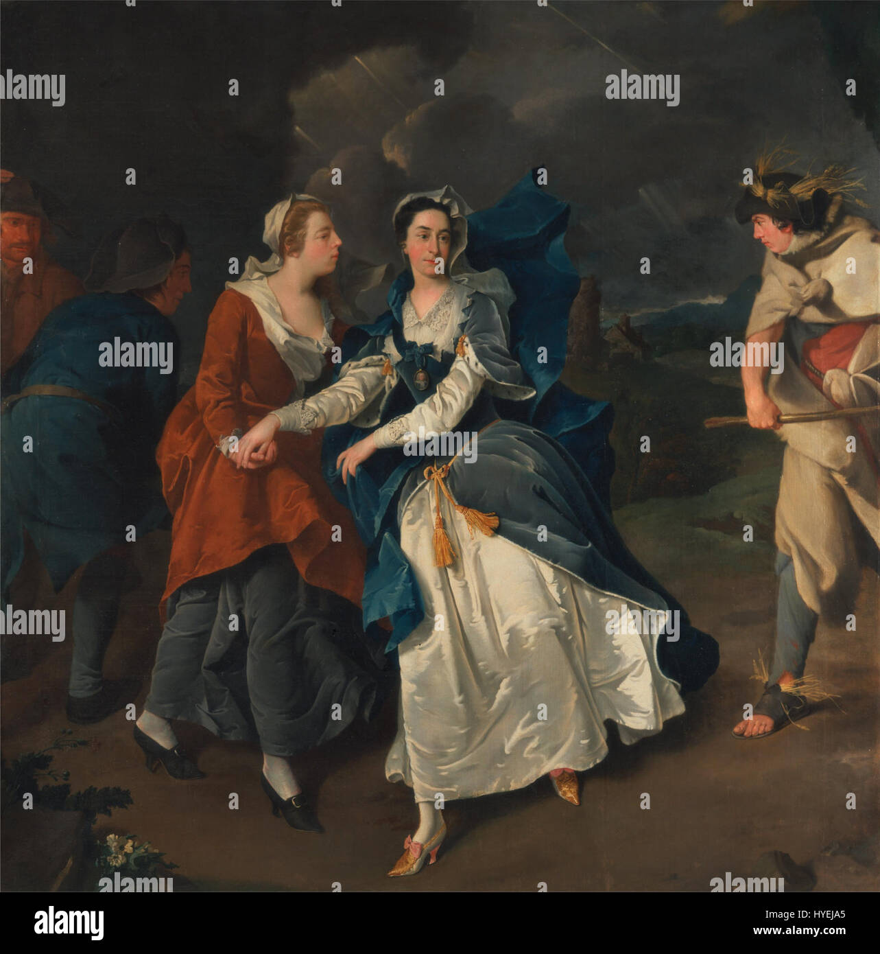 'Mrs. Cibber as Cordelia' by Pieter van Bleeck is a portrait of actress ...