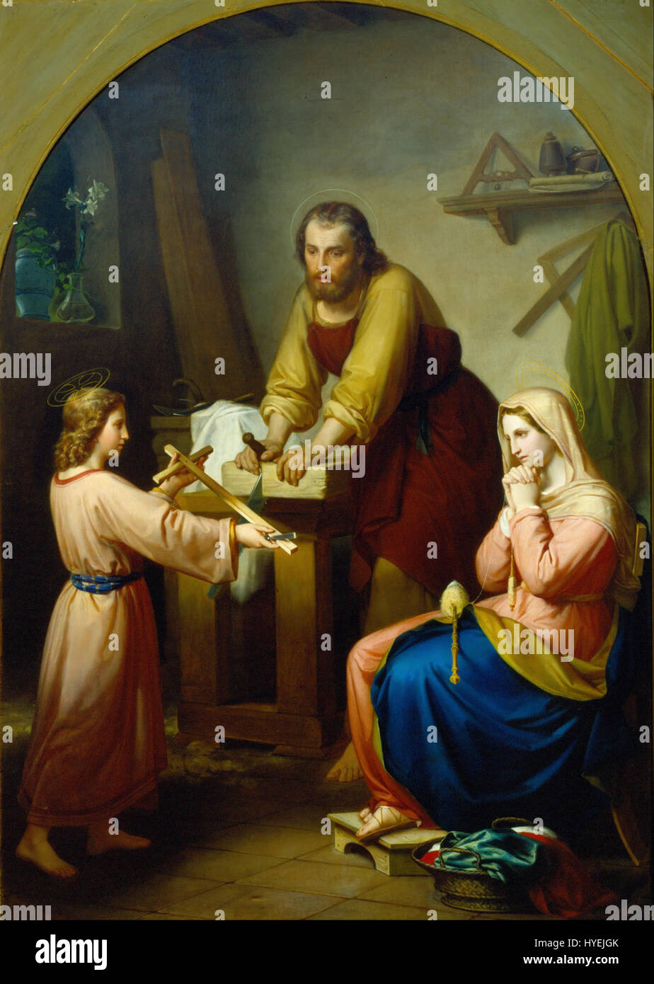 'The Holy Family' by Rafael Flores depicts the biblical scene of the ...