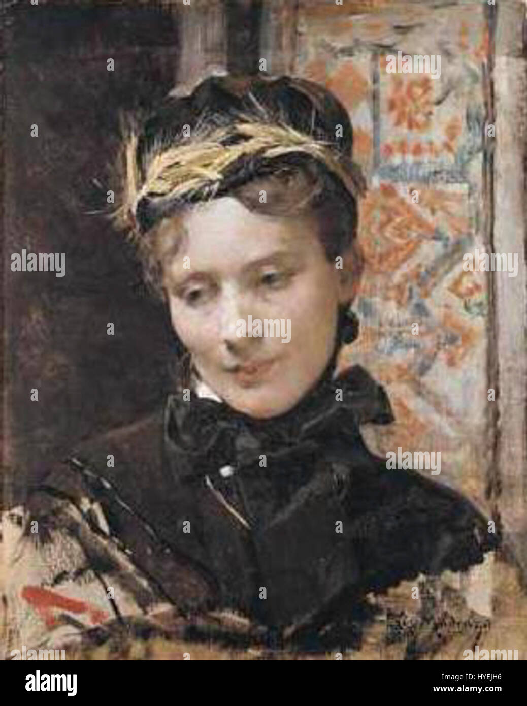 Raimundo Madrazo's 1885 portrait captures a poised lady in a detailed ...