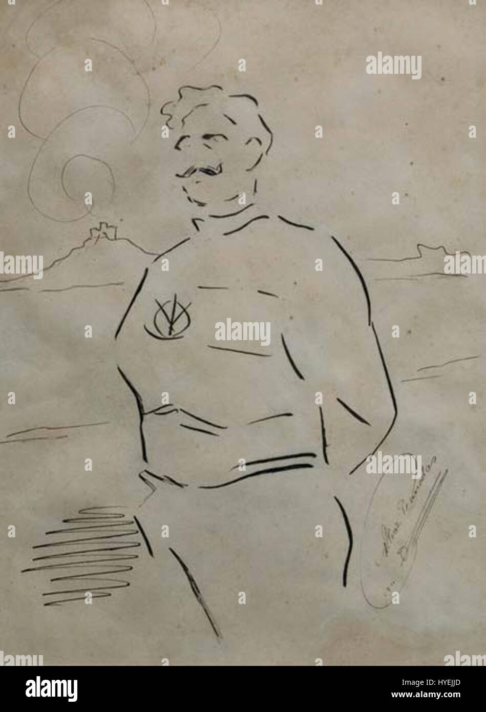 Rafael Barradas' painting 'Remero' (Rower) depicts a dynamic human ...