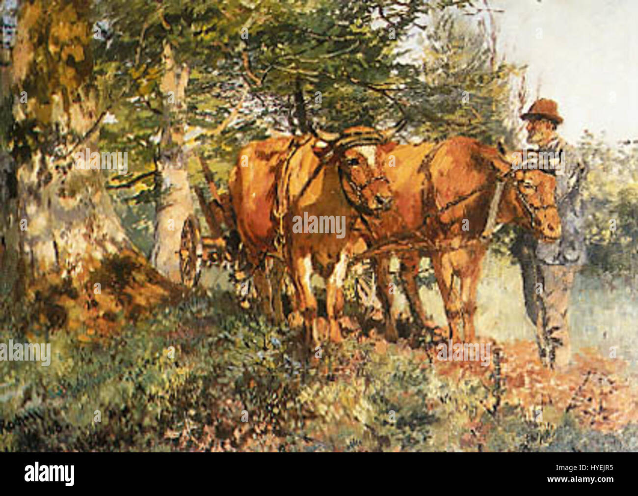 The Rocholl Ochsenkarren is a traditional German ox cart, showcasing ...