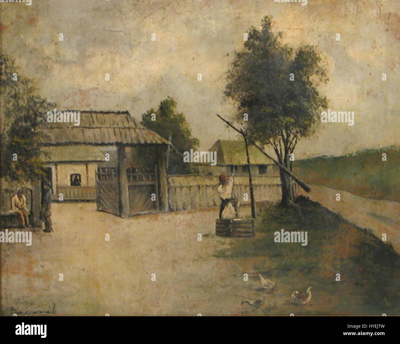 Ludovic Bassarab’s painting ‘Peisaj rural’ captures the serene beauty ...