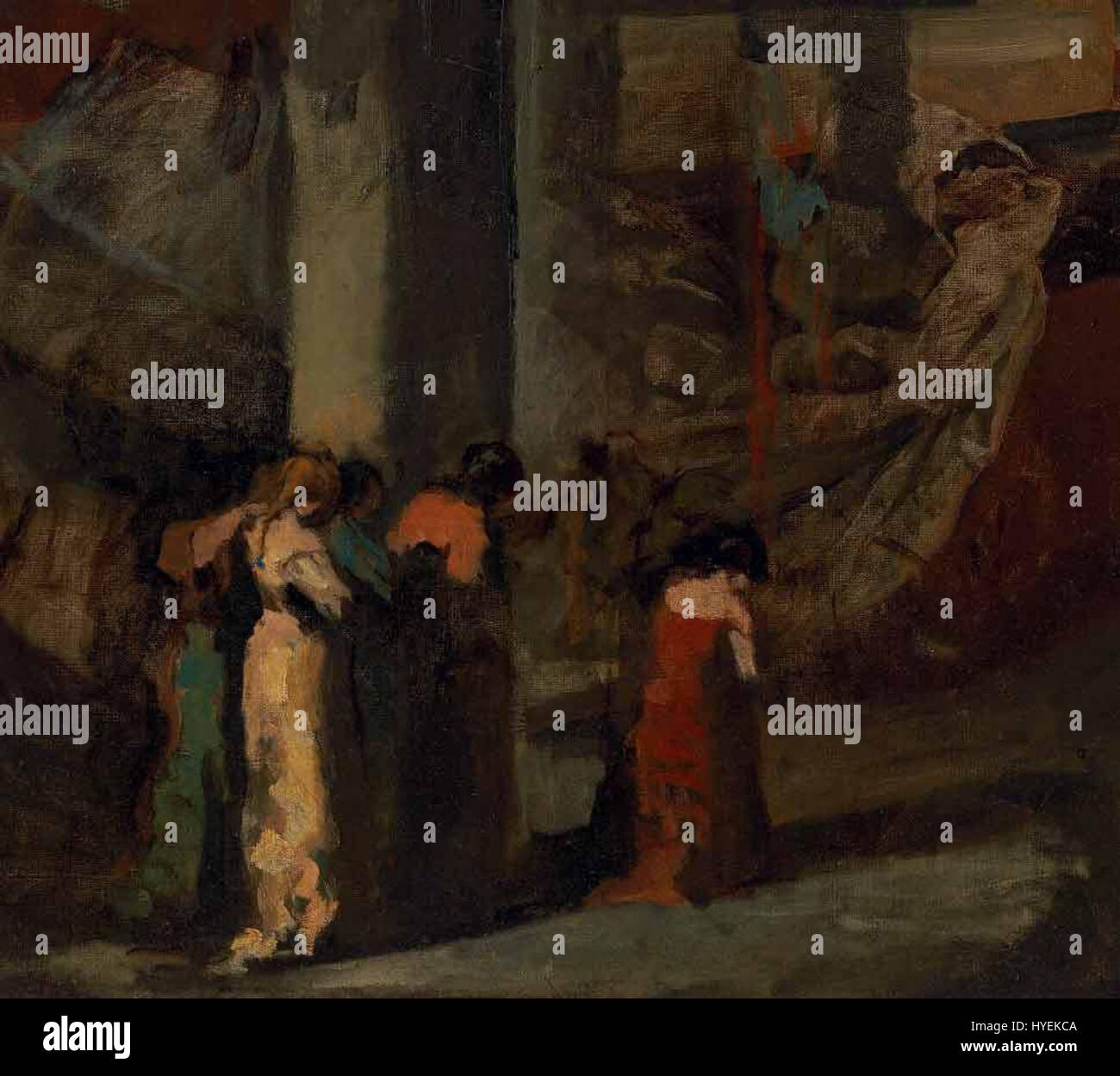 'Scene in a Cathedral' depicts an interior view of a cathedral ...