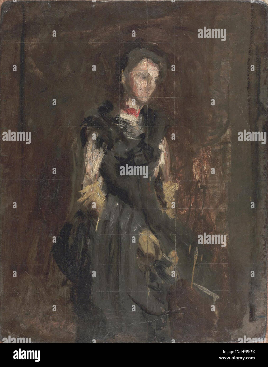 This sketch by an unknown artist depicts Letitia Wilson Jordan ...