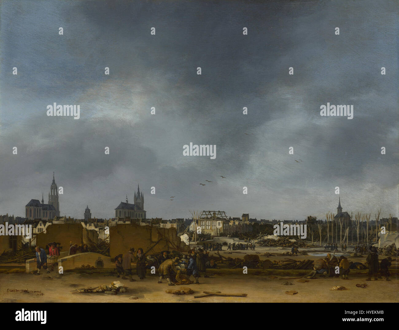 'Delftsedonderslag' depicts the catastrophic explosion that occurred in ...