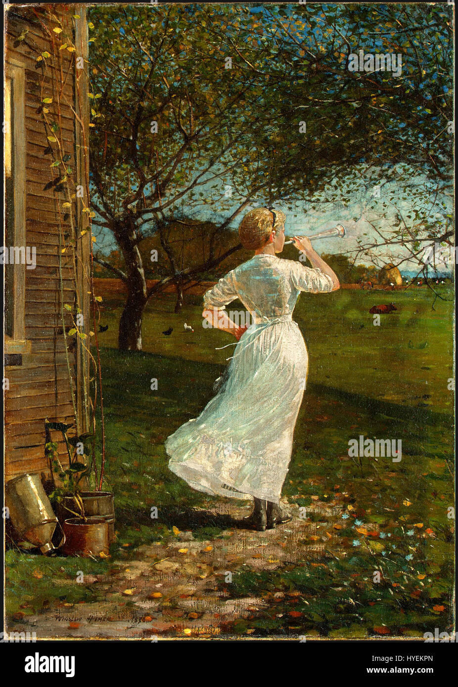 ‘The Dinner Horn (Blowing the Horn at Seaside)’ by Winslow Homer ...