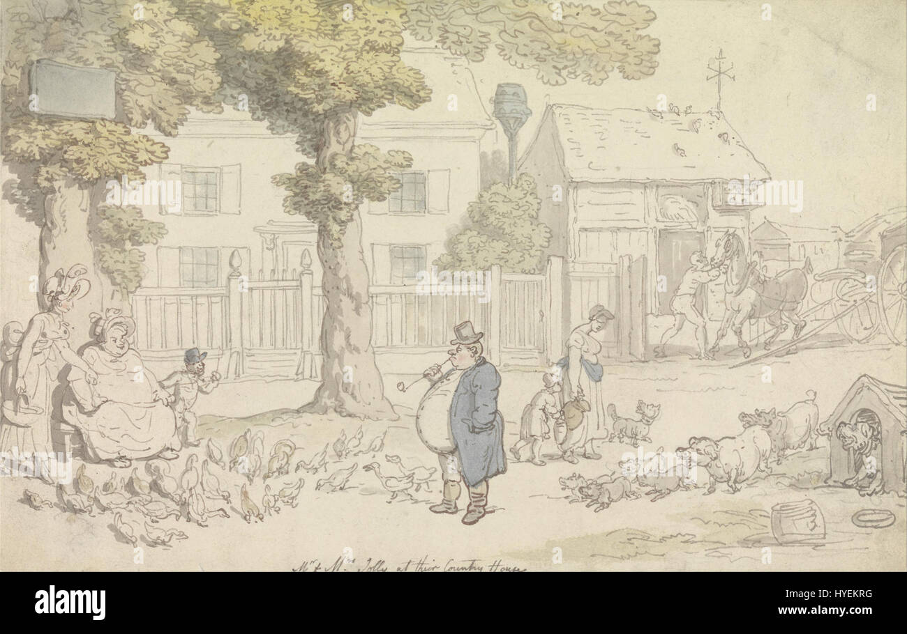 Thomas Rowlandson's 'Mr. and Mrs. Jolly at their Country House ...