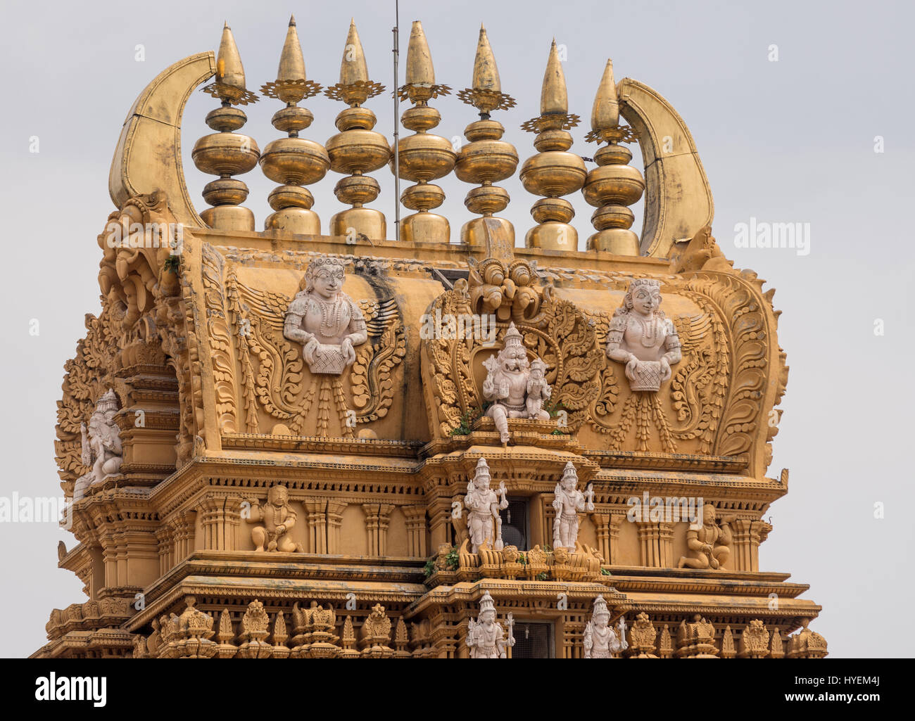 Nanjangud, India - October 26, 2013: Focus on the elaborately decorated ...