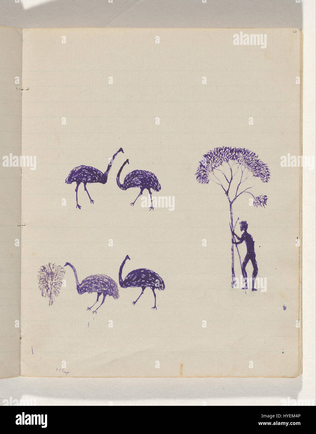 This sketchbook by Tommy McRae depicts scenes of Aboriginal life ...