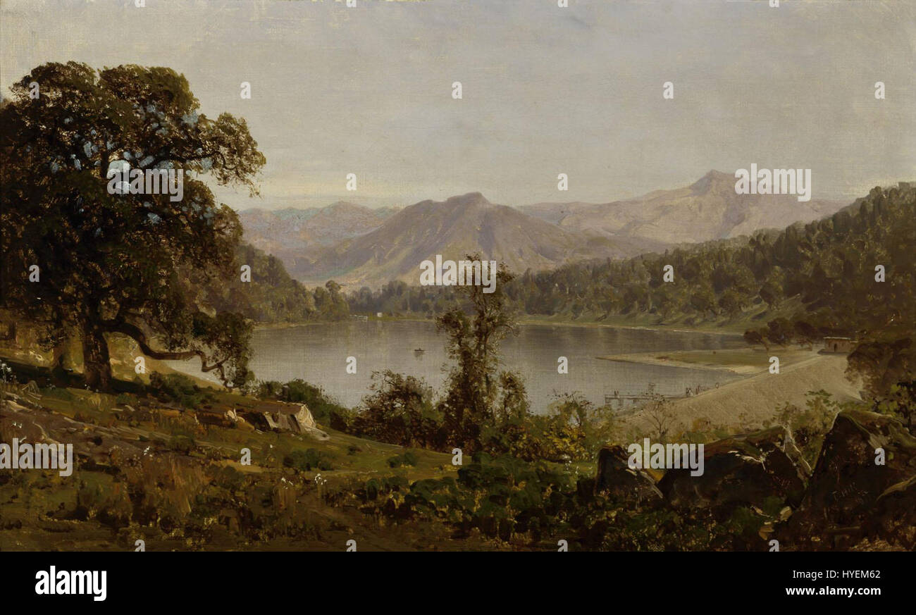 Thomas Hill’s painting of Lake Ralphine depicts the peaceful beauty of ...