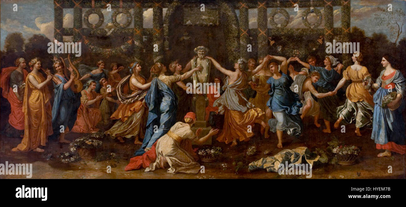 ‘Hymenaeus’ by Nicolas Poussin, before restoration, shows the artist's ...