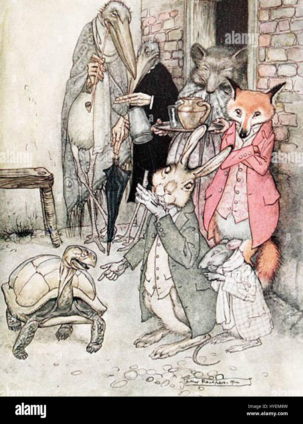 Tortoise and hare rackham Stock Photo - Alamy