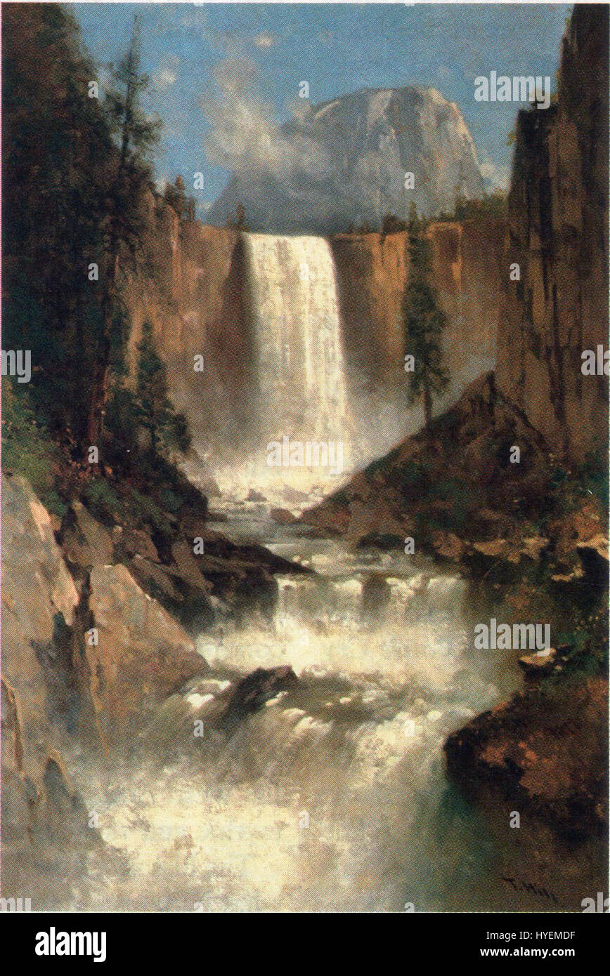 Thomas Hill's *Vernal Falls, Yosemite* (1889) depicts the stunning ...