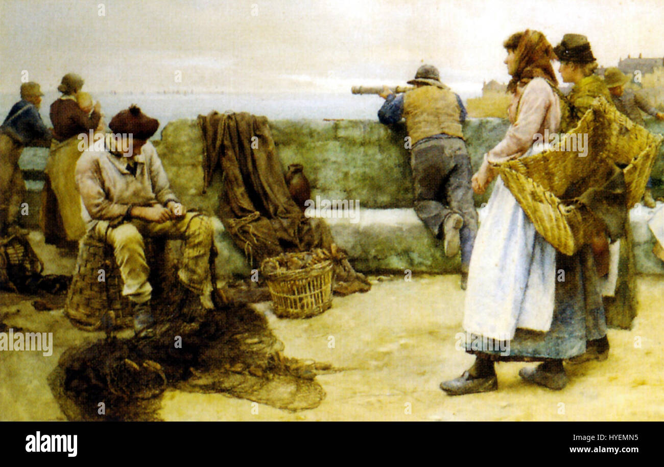 Walter Langley’s 'Departure of the Fleet' from 1896 captures a dramatic ...