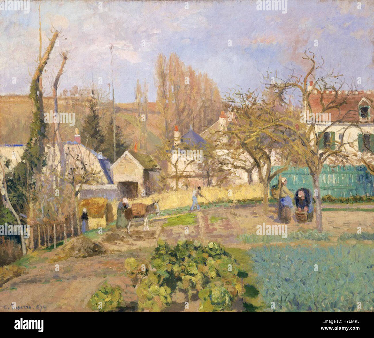 Camille Pissarro Kitchen Gardens at L'Hermitage, Pontoise National ...