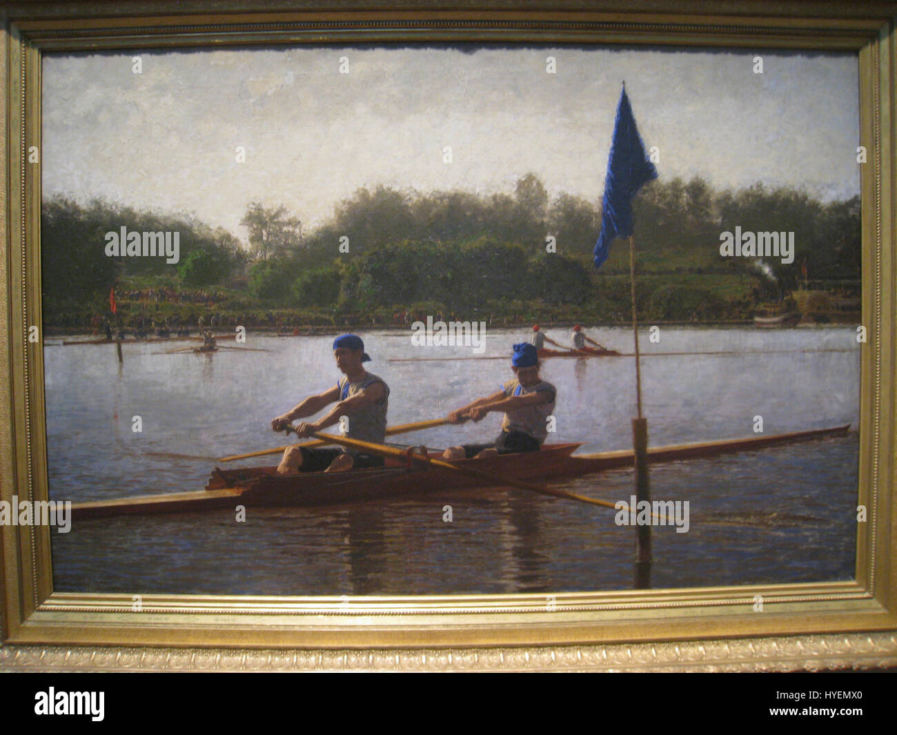 'The Biglin Brothers Turning the Stake' by Thomas Eakins is a dynamic ...