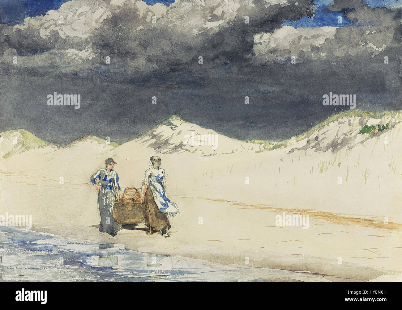 'Sand and Sky' by Winslow Homer captures the essence of coastal ...