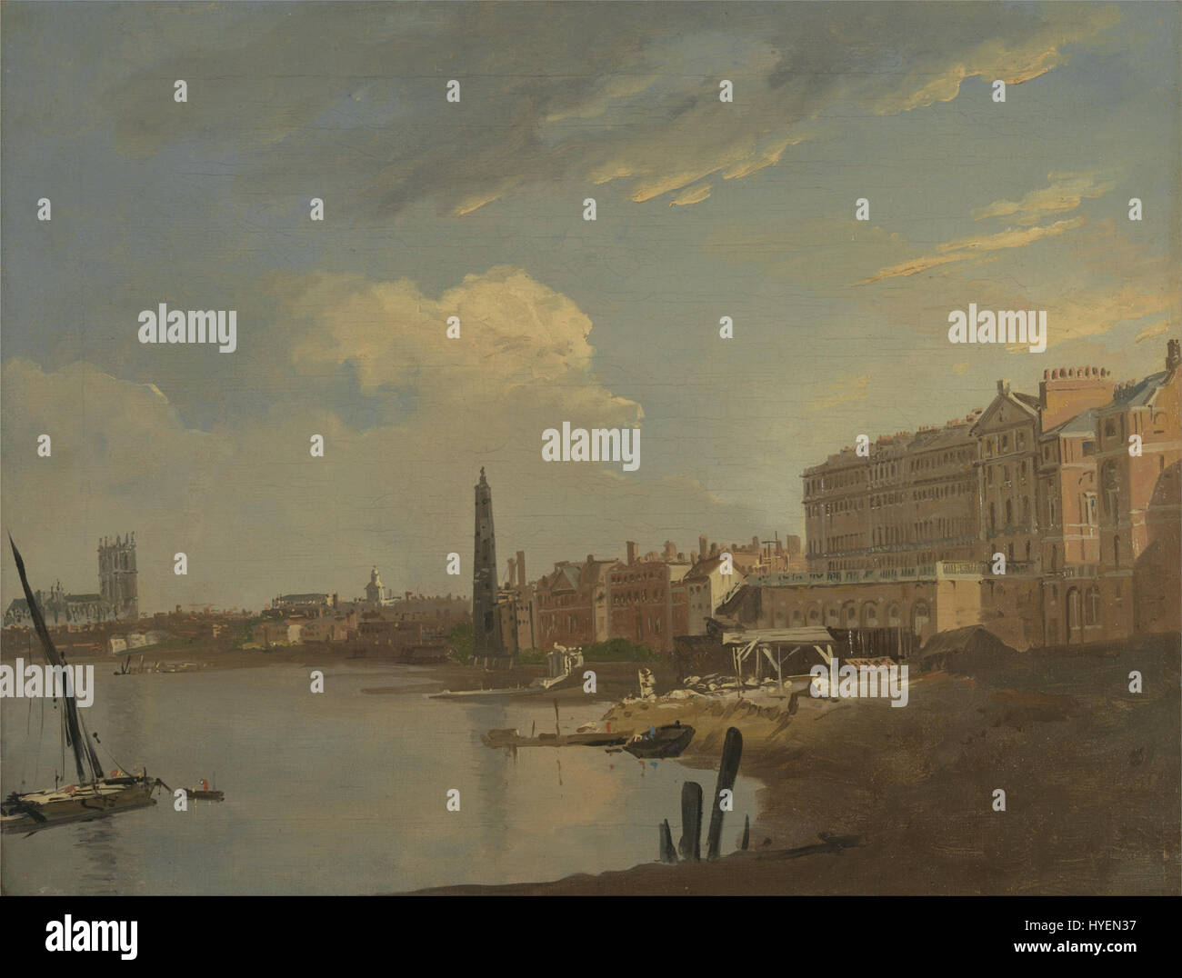 The Thames and the Adelphi by William Hodges captures a scenic view of ...