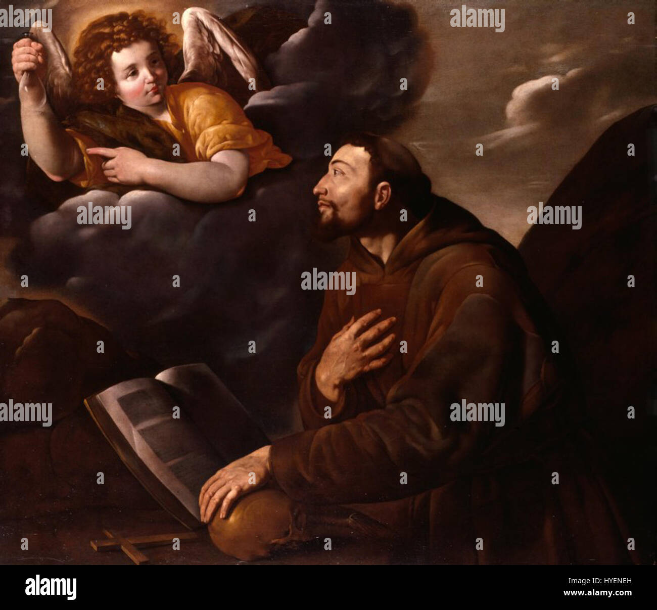 'S. Francesco e l'angelo' by Ottino Pasquale is a religious artwork ...